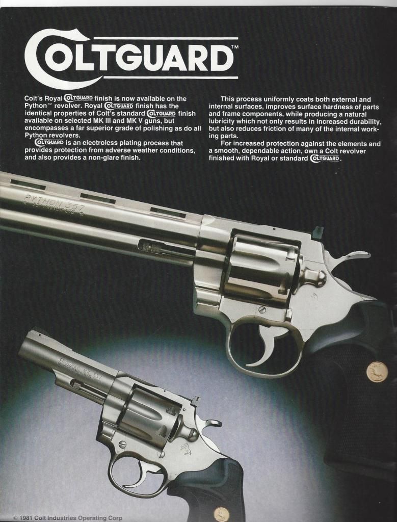 Does anyone have a letter from Colt stating "Royal Coltguard" finish? | Colt Forum